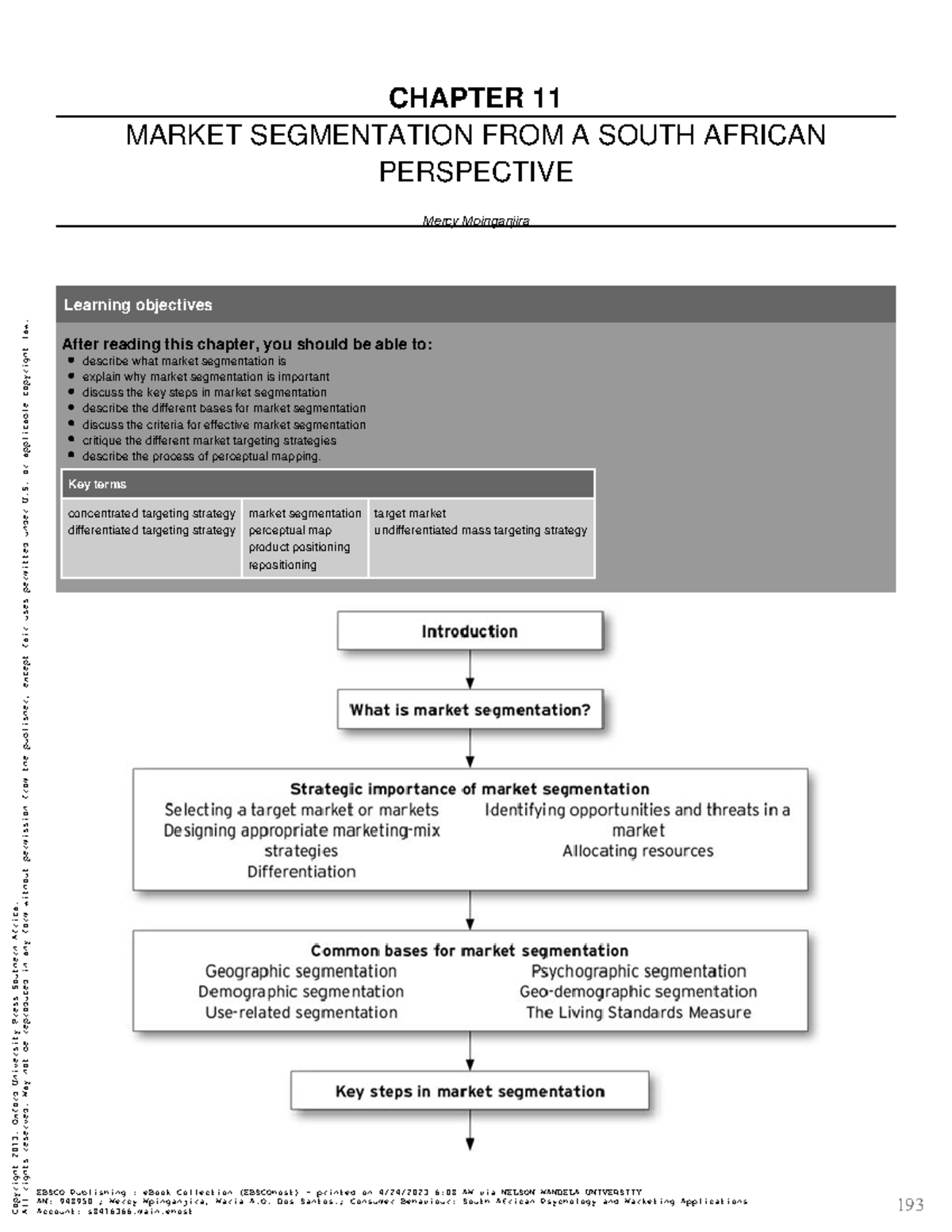 CH 11 - Market Segmentation Strategies in South Africa's Market - Studocu