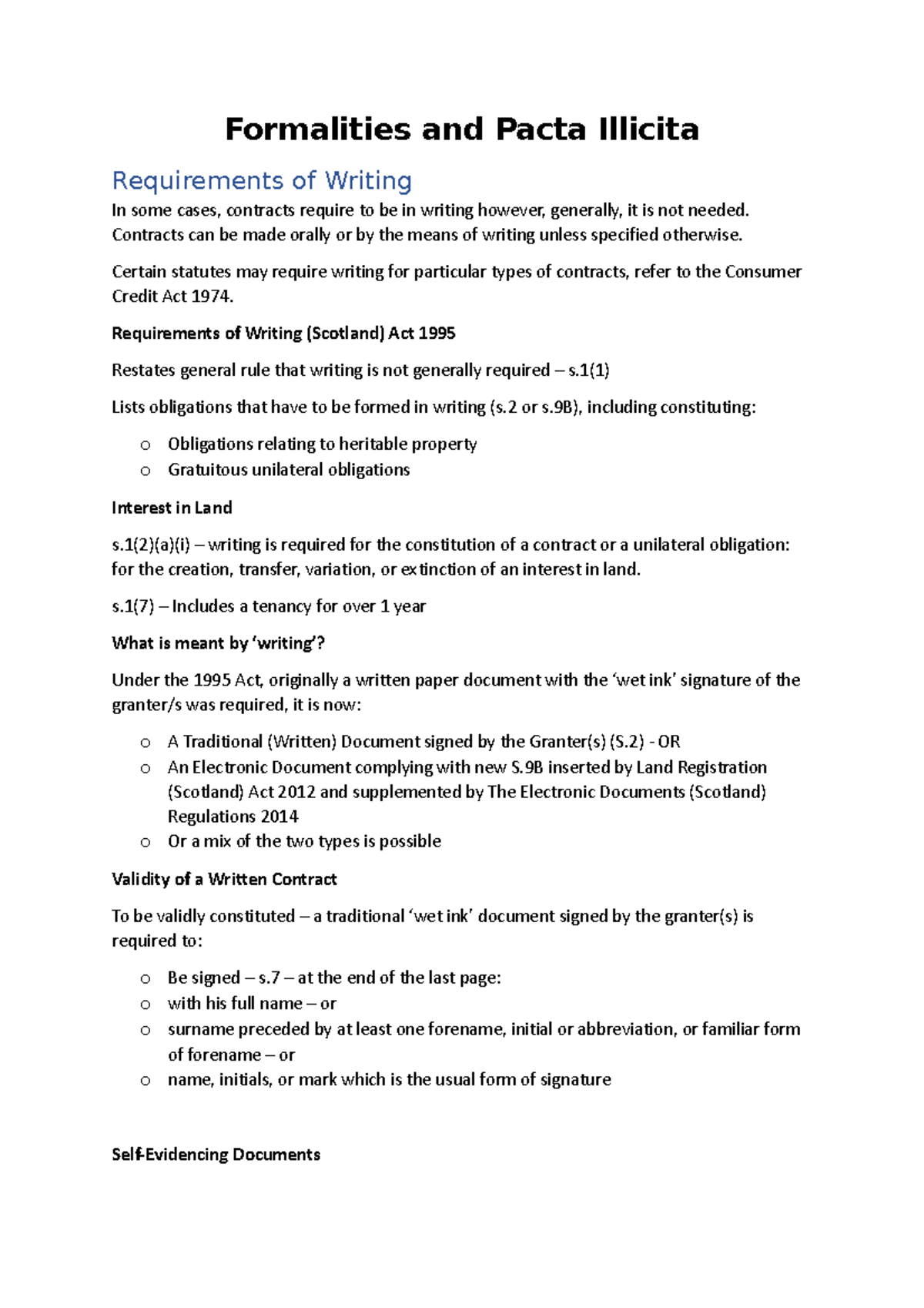 Formalities and Pacta Illicita: Contract Writing Requirements Explained ...