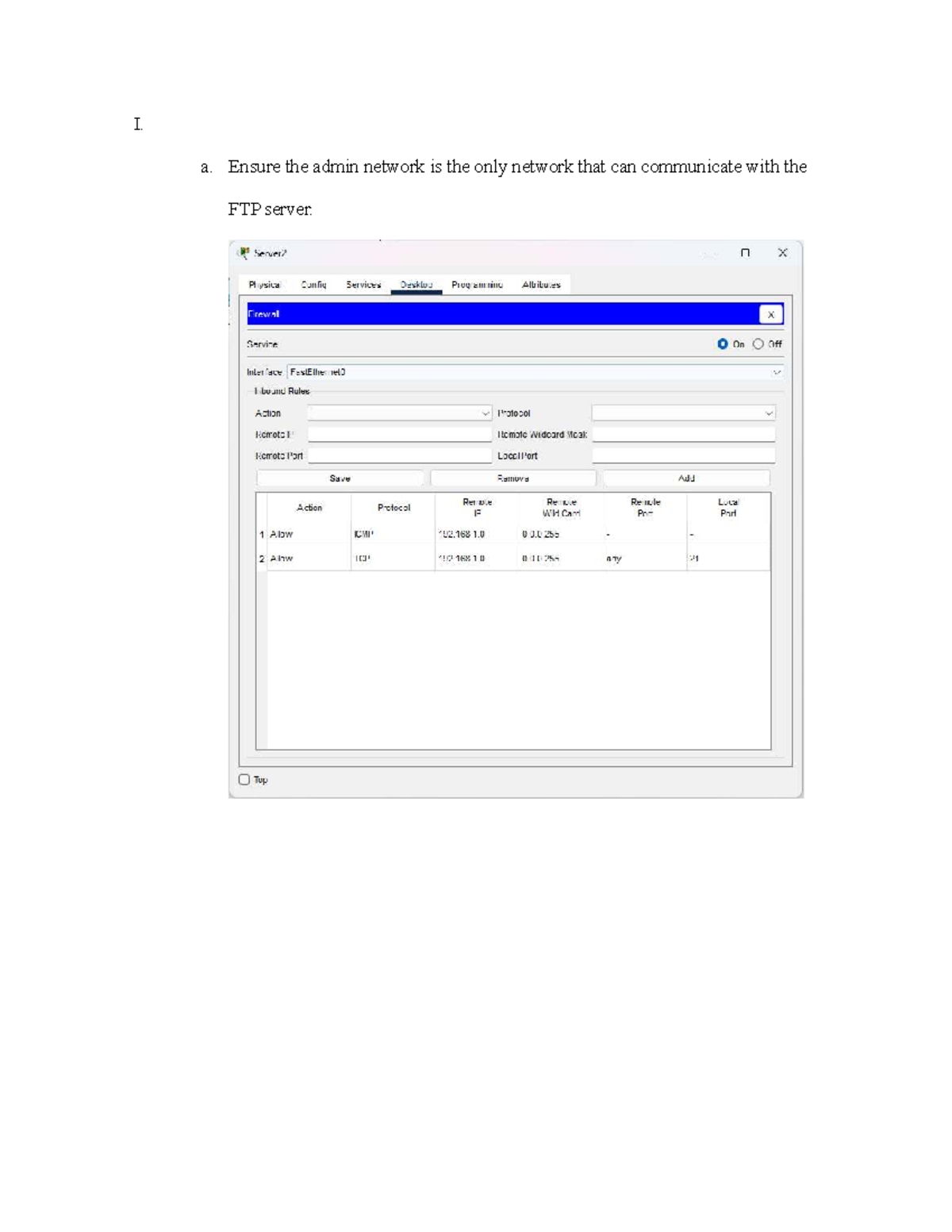 CYB 220 Project Two: Securing FTP Server Access and Network Isolation ...