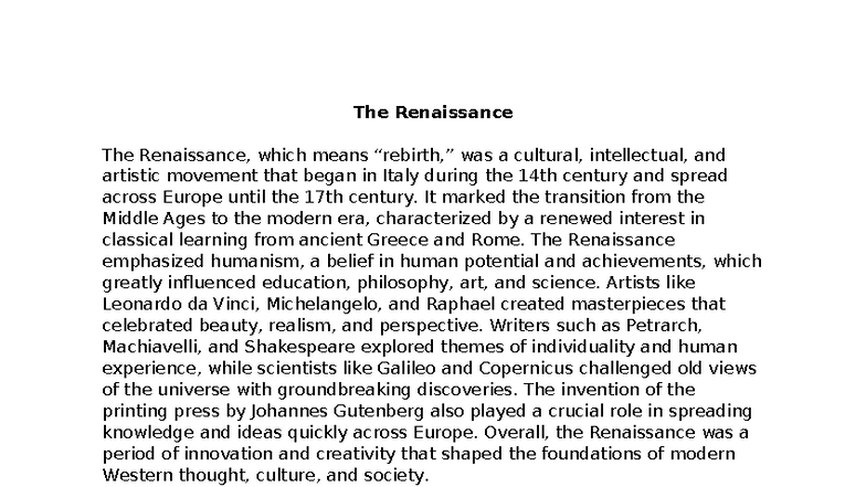 Renaissance Insights: Michelangelo's Art & Eternal Beauty Analysis ...