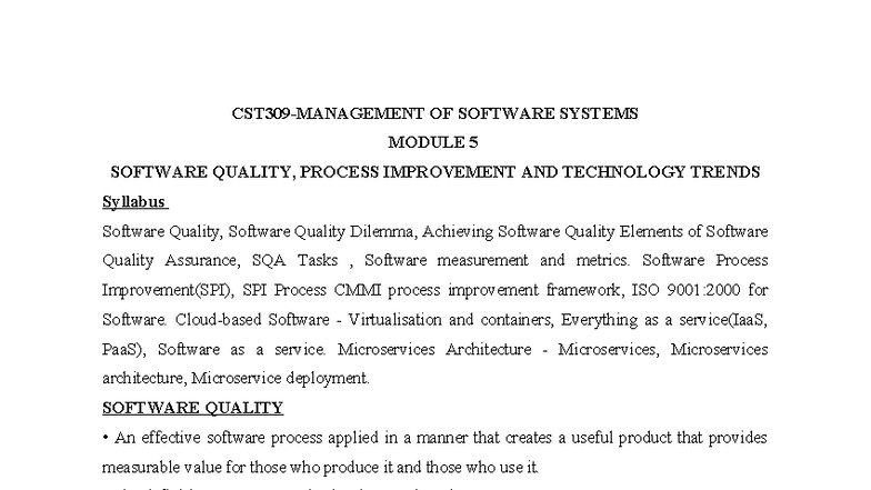 Module 5 - Spr - CST309-MANAGEMENT OF SOFTWARE SYSTEMS MODULE 5 ...