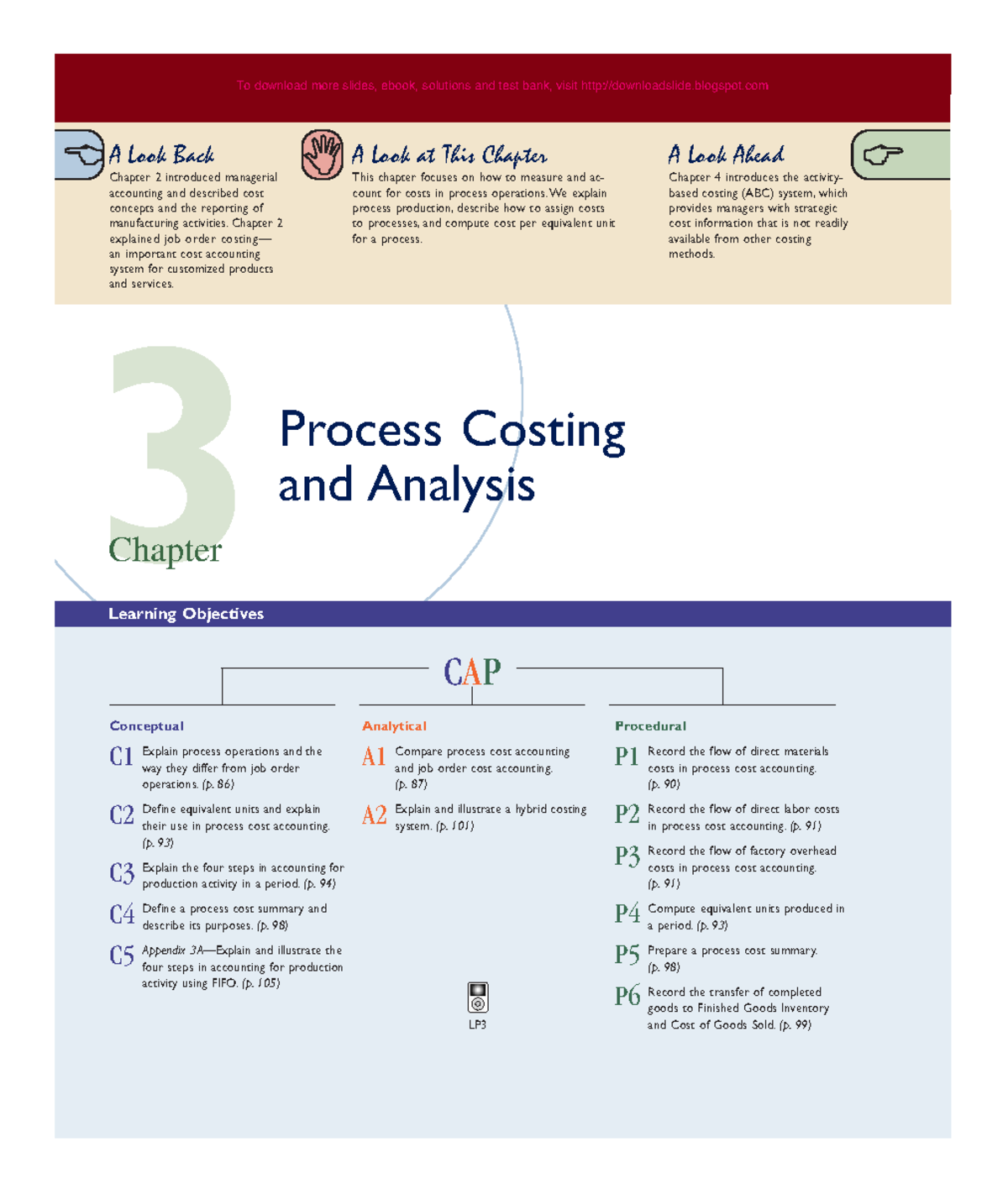 Chapter 3 - Process Costing & Analysis: Measuring Costs in Operations - Studocu