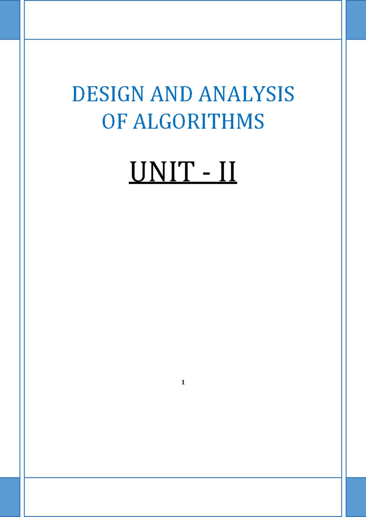 DAA UNIT II: Disjoint Sets, Union-Find Algorithms, and Backtracking - Studocu