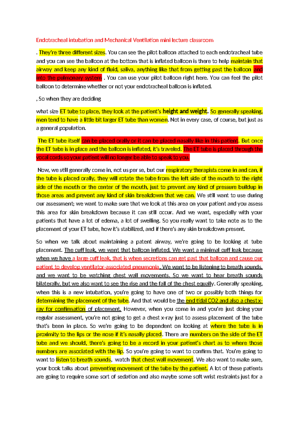 Mechanics of Mechanical Ventilation: Modes & Patient Care (NUR 301 ...