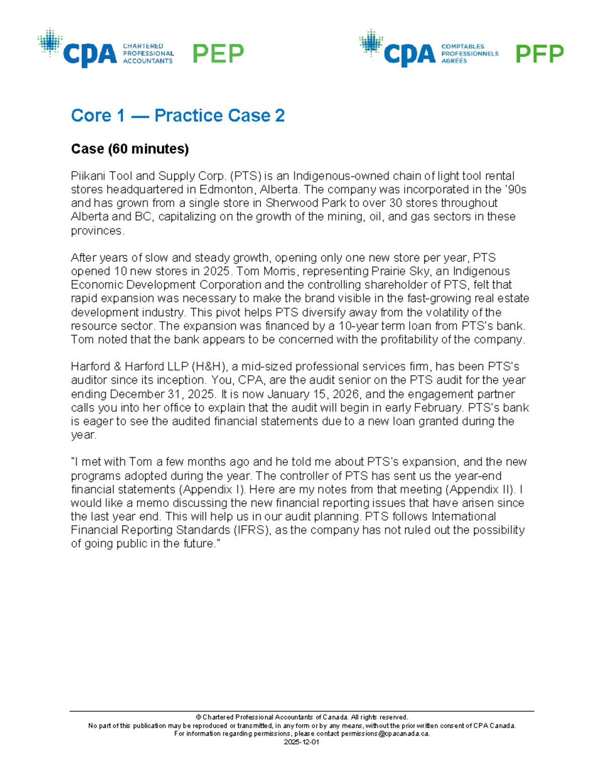 Core 1 Practice Case 2: Financial Reporting Issues & Audit Memo - Studocu