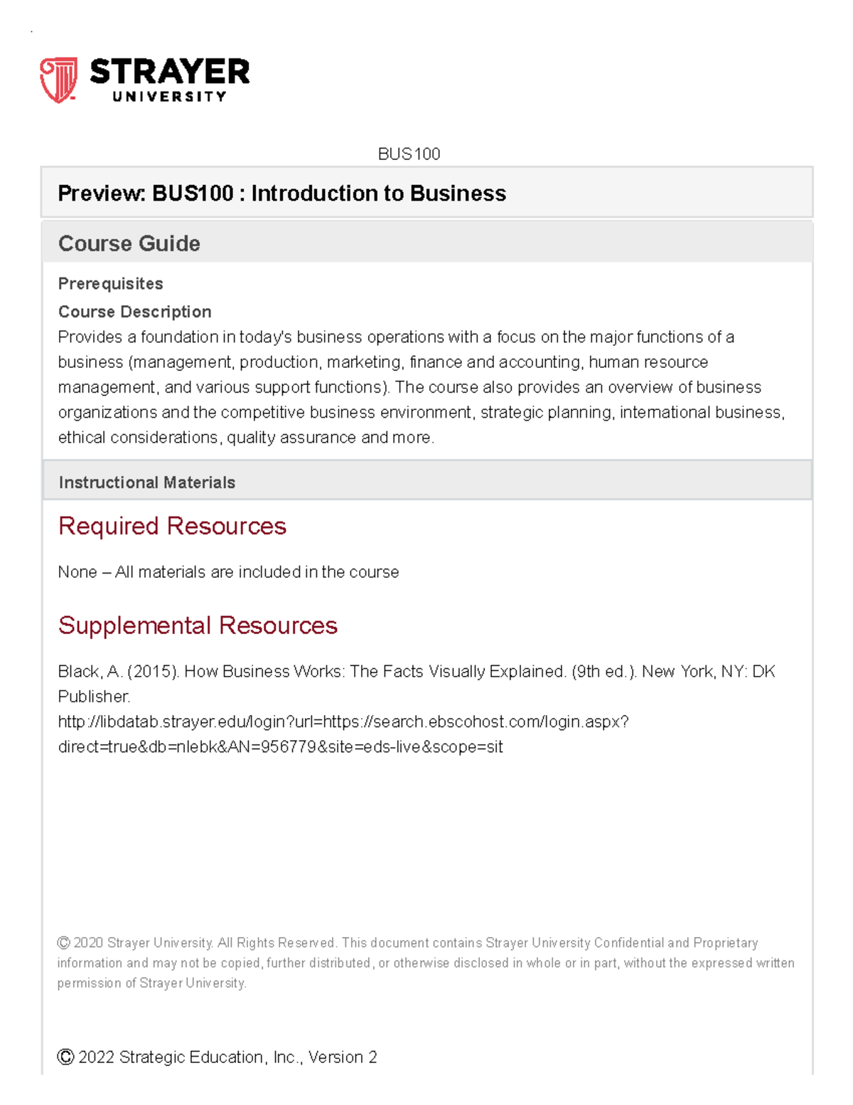 BUS10010 x Introduction to Business Course Guide Overview - Studocu