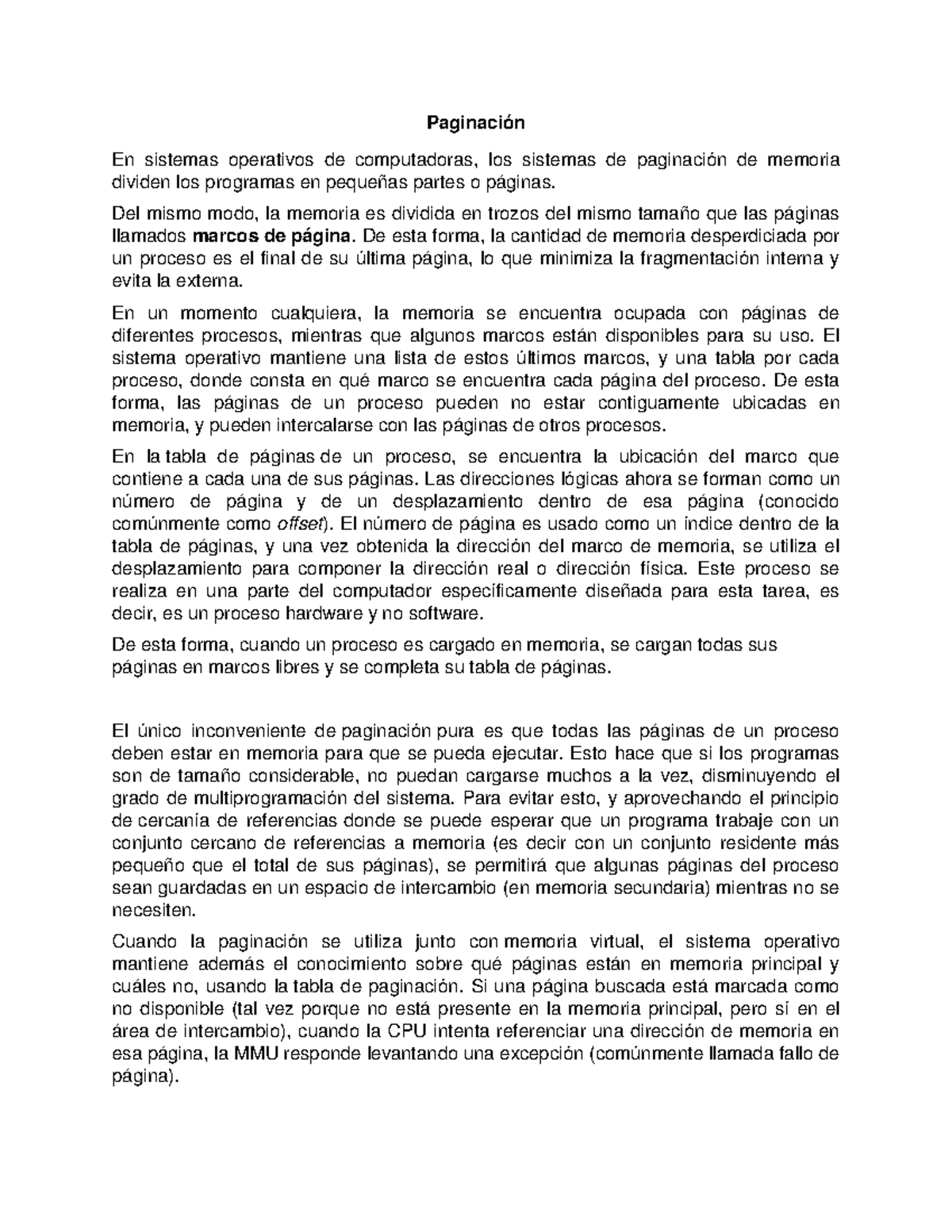 Paginaci├│n-y-Segmentaci├│n - Paginación En sistemas operativos de computadoras, los sistemas de ...