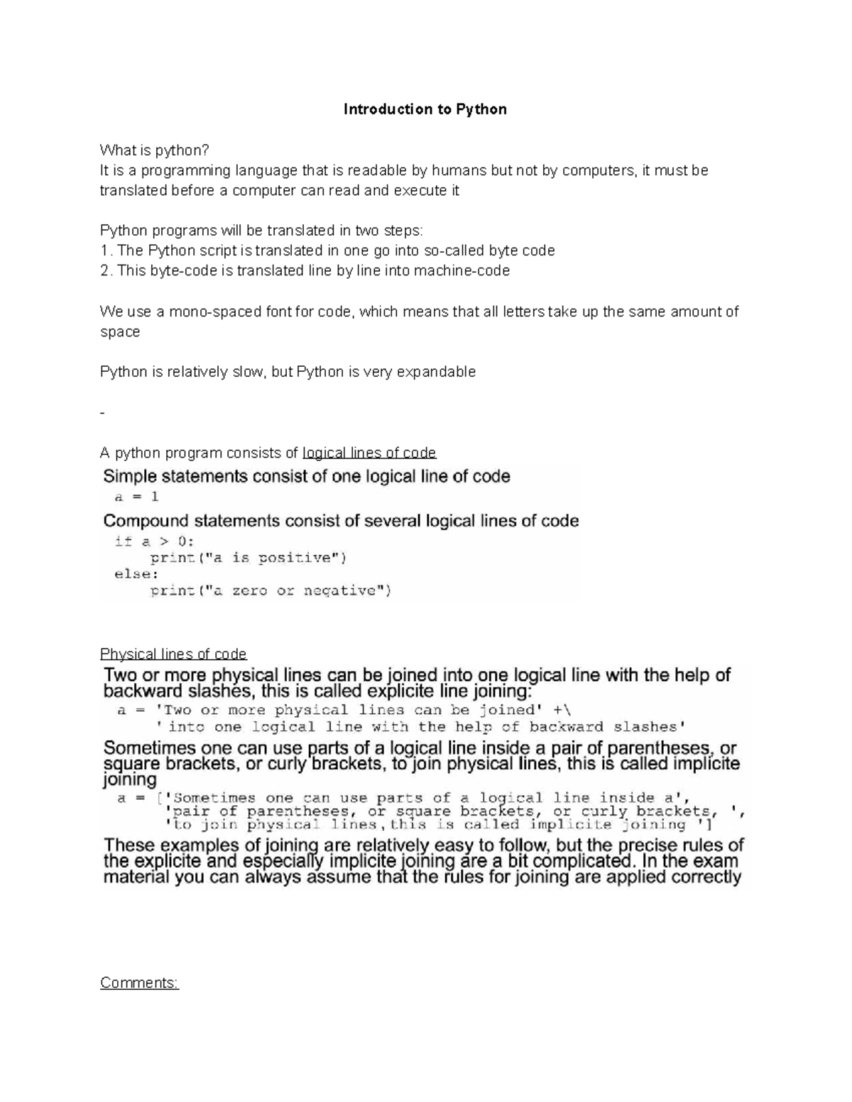 Introduction to Python: Lecture 1 - Understanding Objects and Types ...