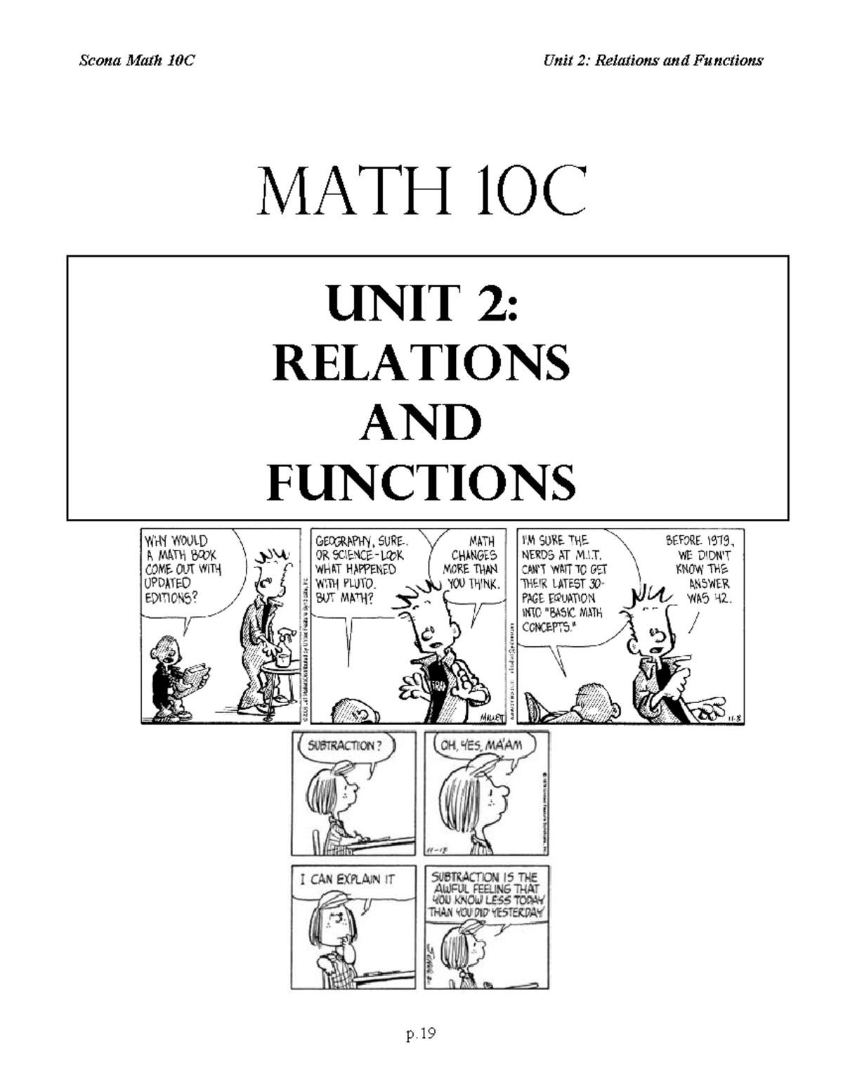Math 10C Relations and Functions Notes - MATH 10C UNIT 2: Relations AND ...