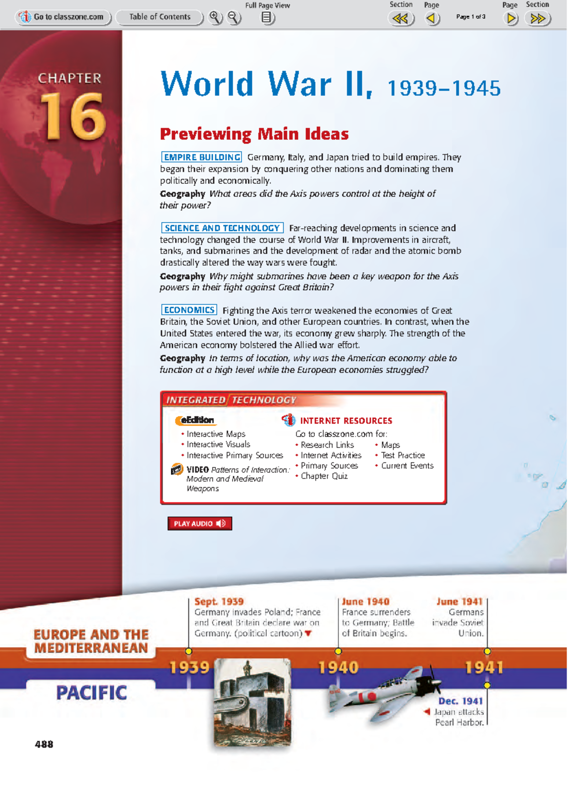 Modern World History - Chapter 16: World War II and Its Global Impact ...