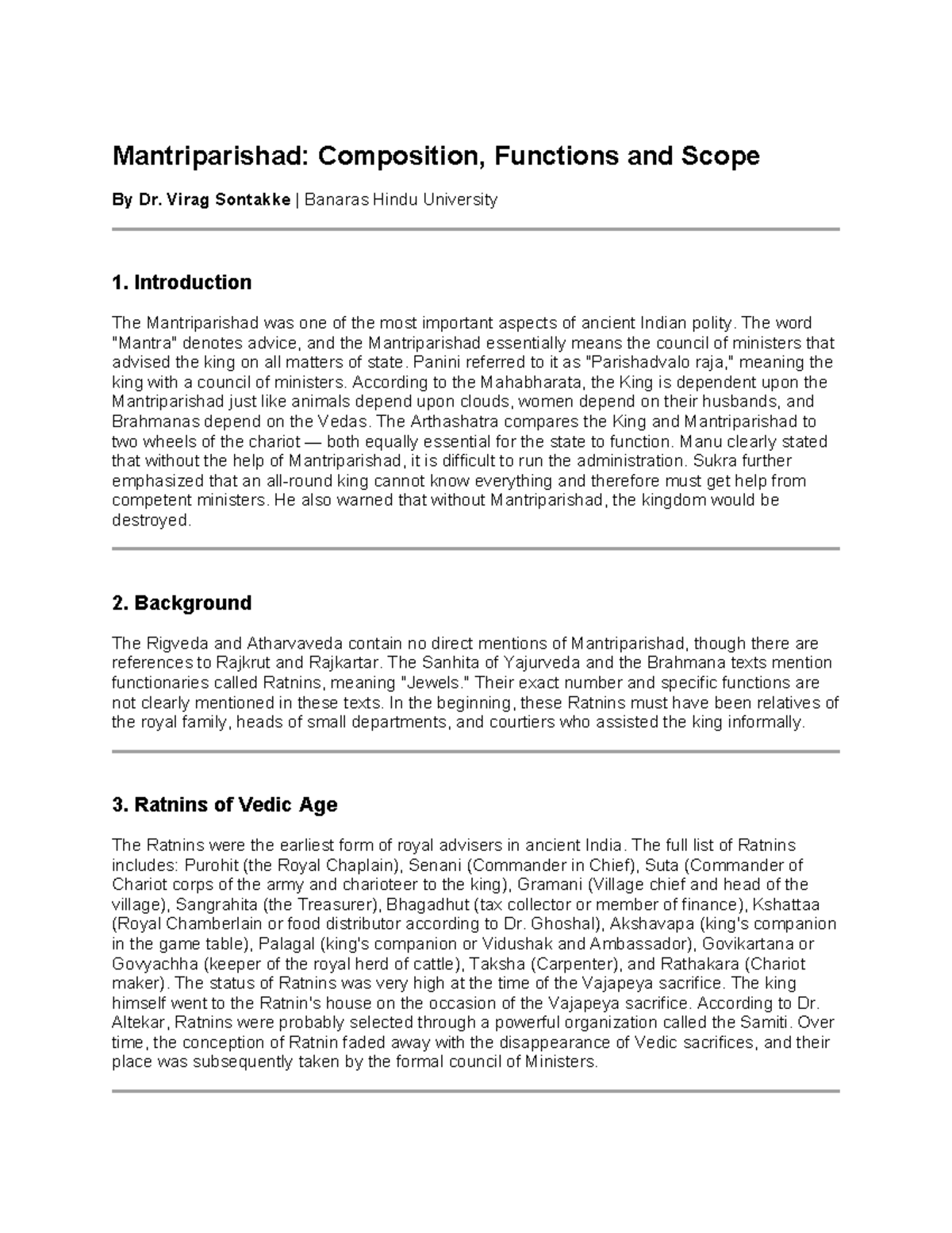 Mantriparishad: Composition, Functions & Historical Significance - Studocu