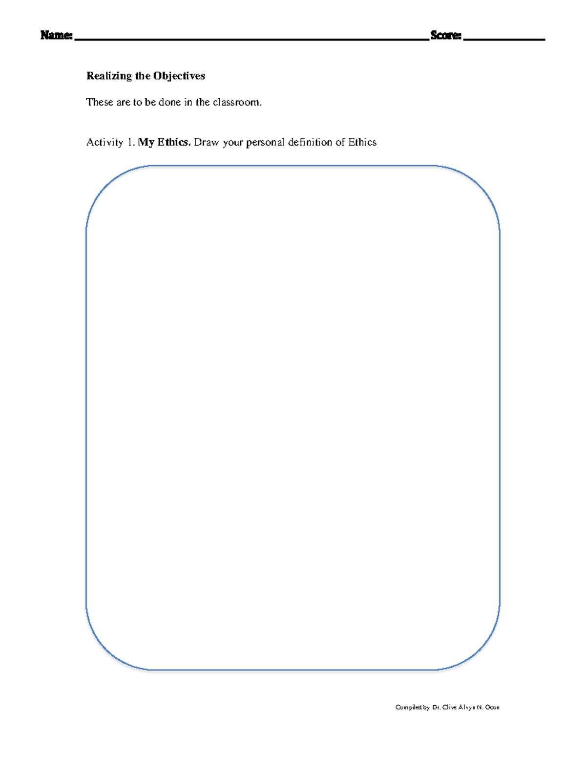 Ethics Practice Exercises for Classroom Activities and Reflection - Studocu