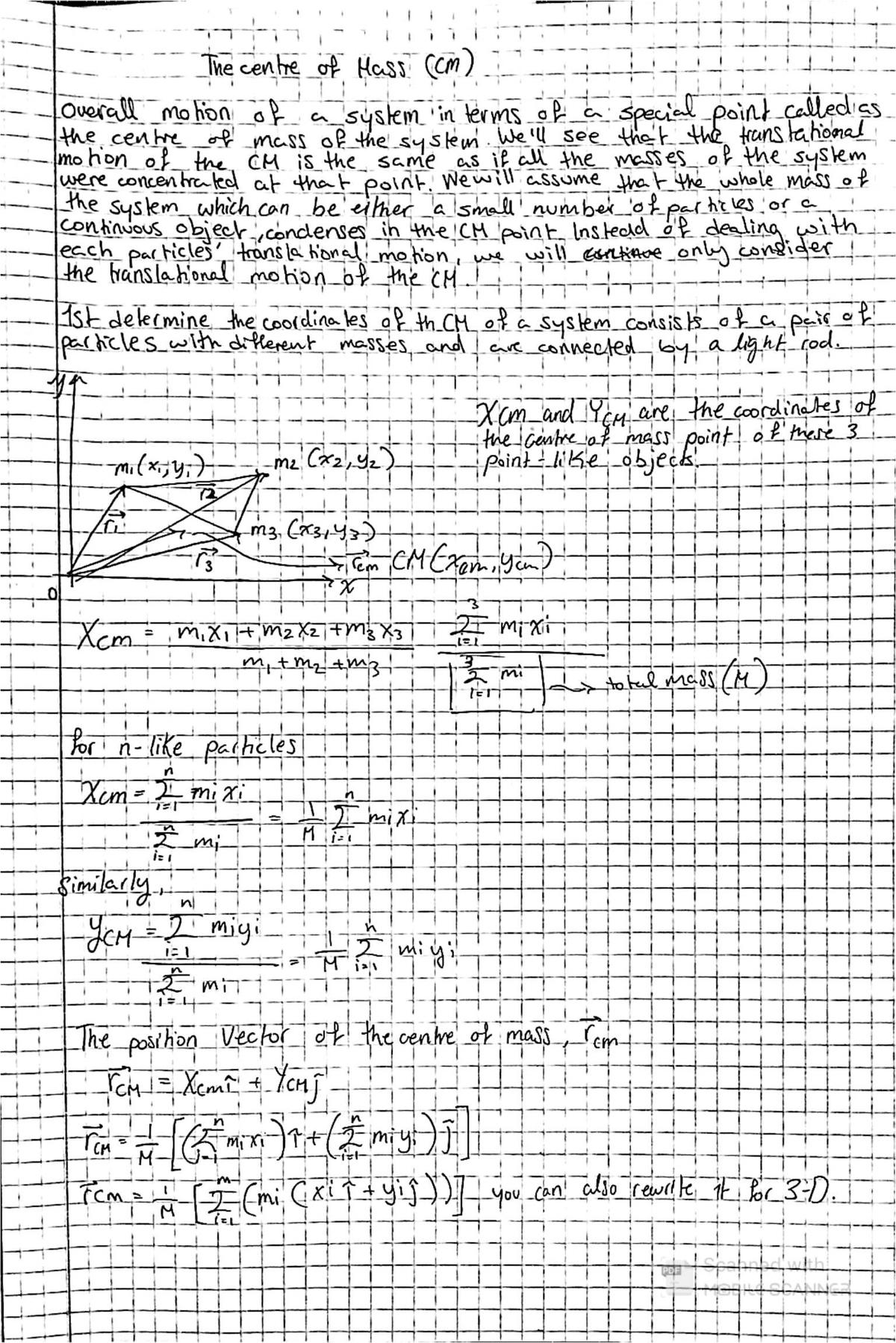 Rigid Object's Center of Mass Physics Notes (PHYS 101) - Studocu