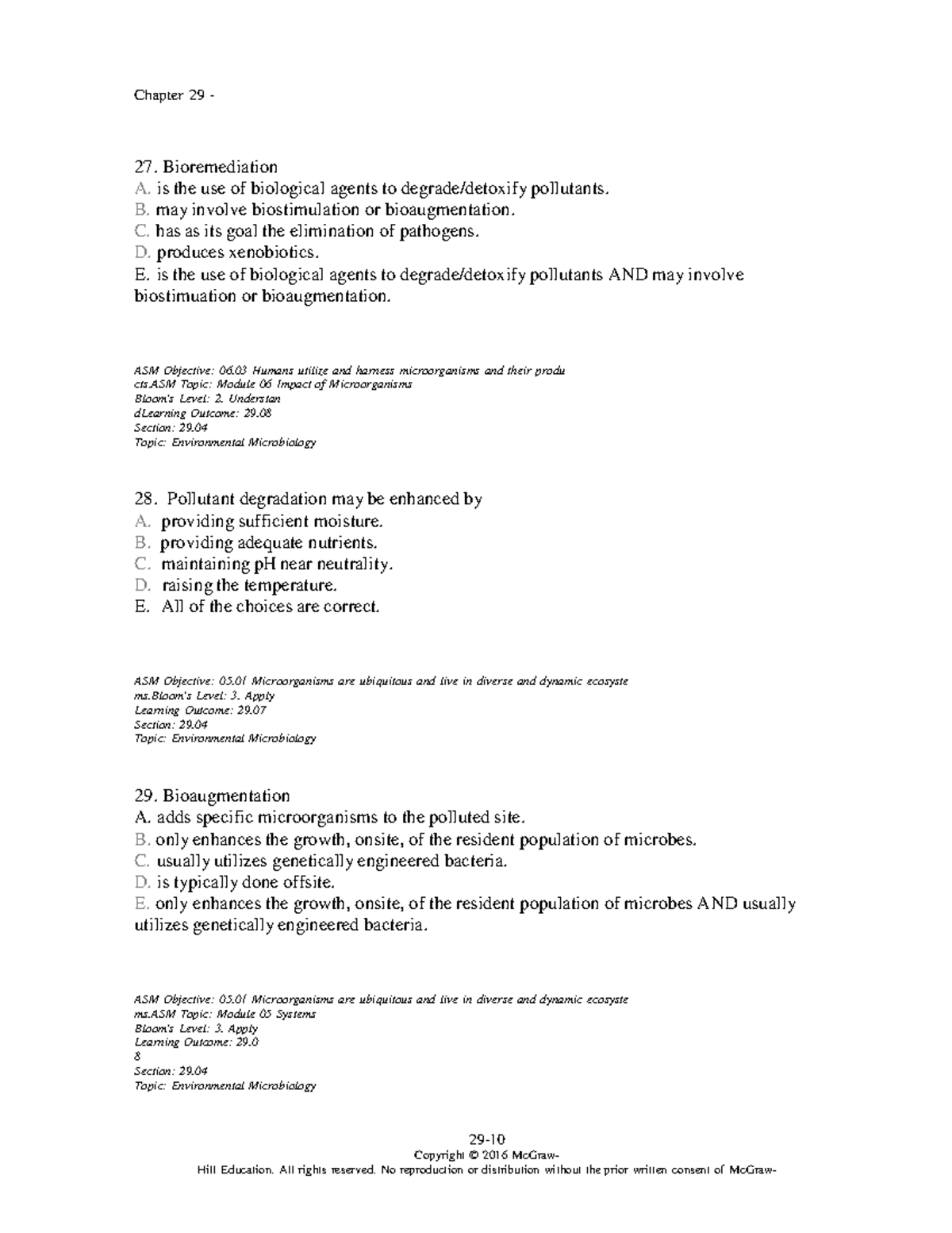 Chapter I29 II Microbial Ecology: Bioremediation & Pollutant ...