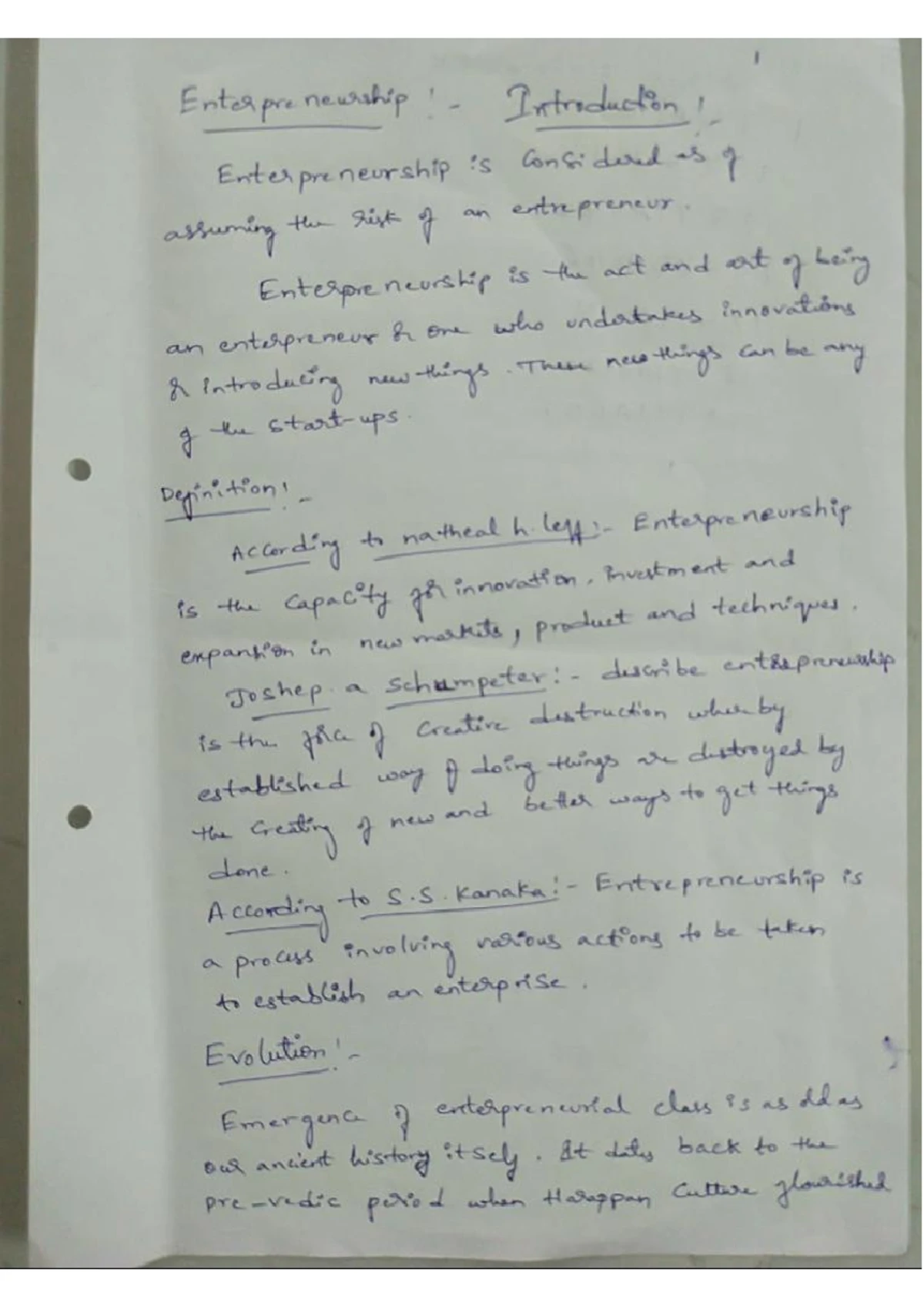 Principles of Entrepreneurship - Unit 1 Study Notes for Open Elective ...