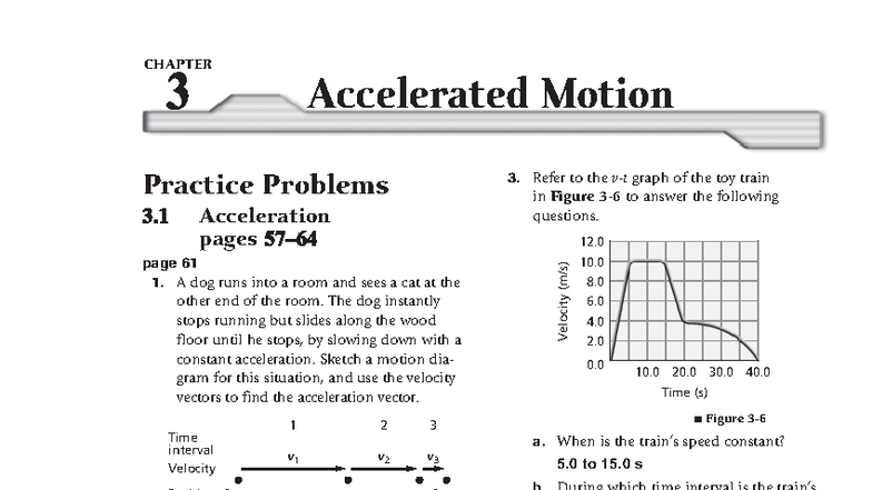 CHAPTER 3: Motion with Constant Acceleration Solutions Manual - Studocu