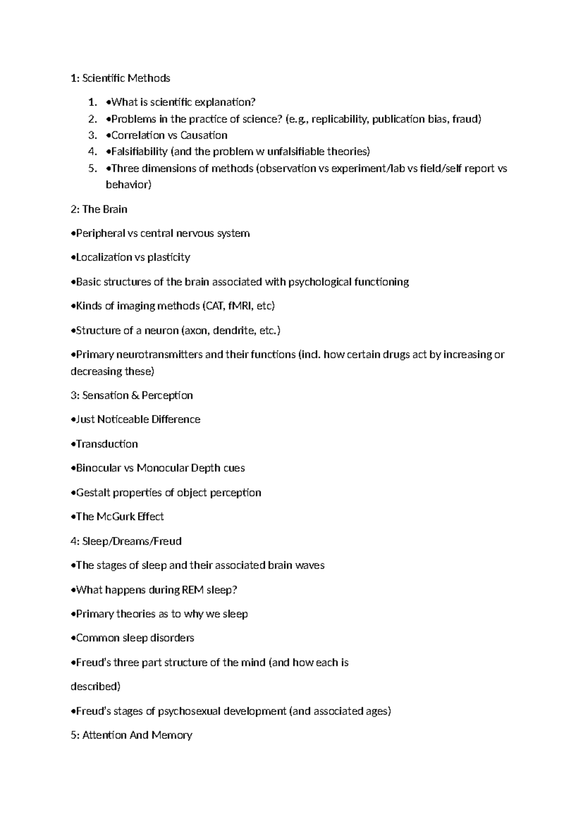 Psych 1101: Comprehensive Overview of Scientific Methods and Psychology ...