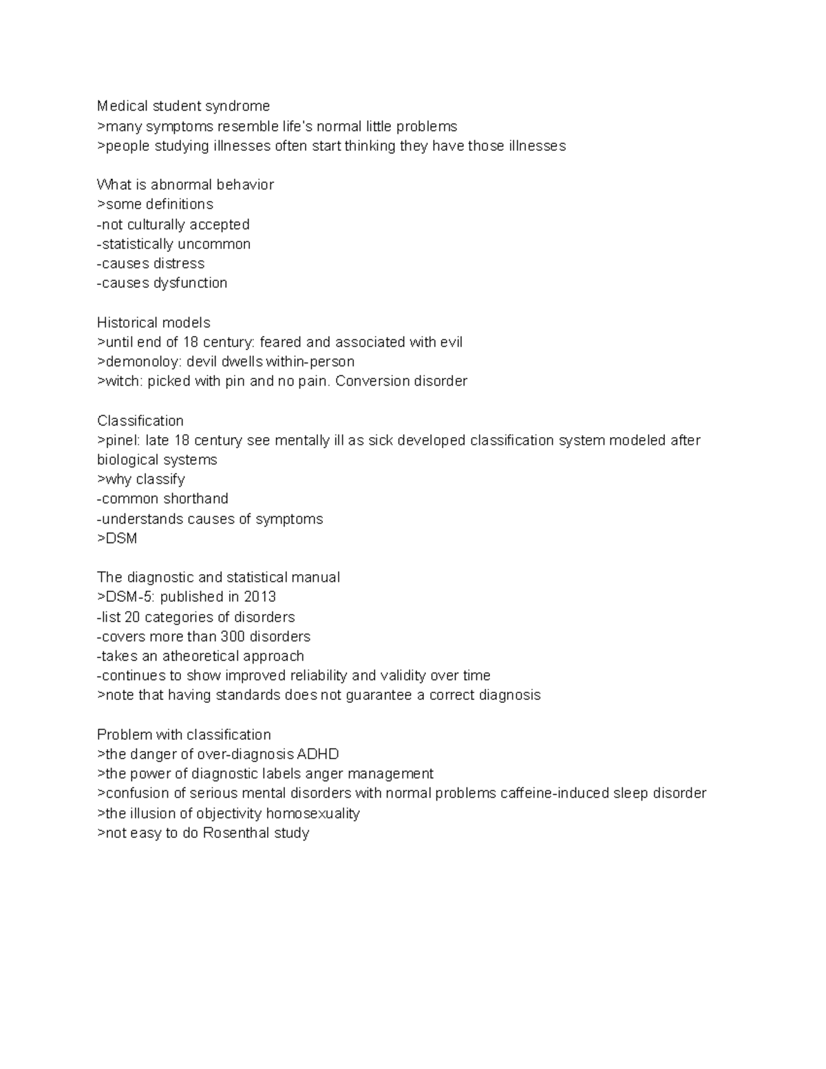 PSY 8 - Professor was Shira Gabriel Klaiman - Medical student syndrome ...