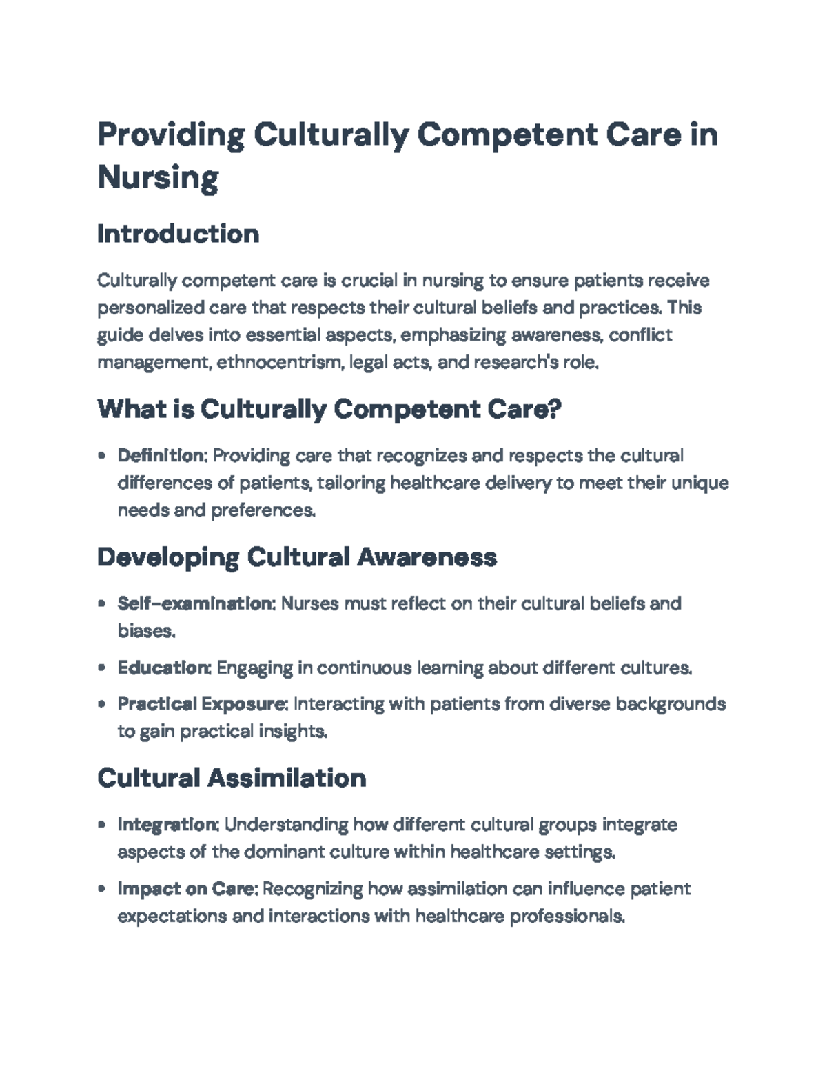 Culturally Competent Nursing Care: Understanding, Strategies, and ...
