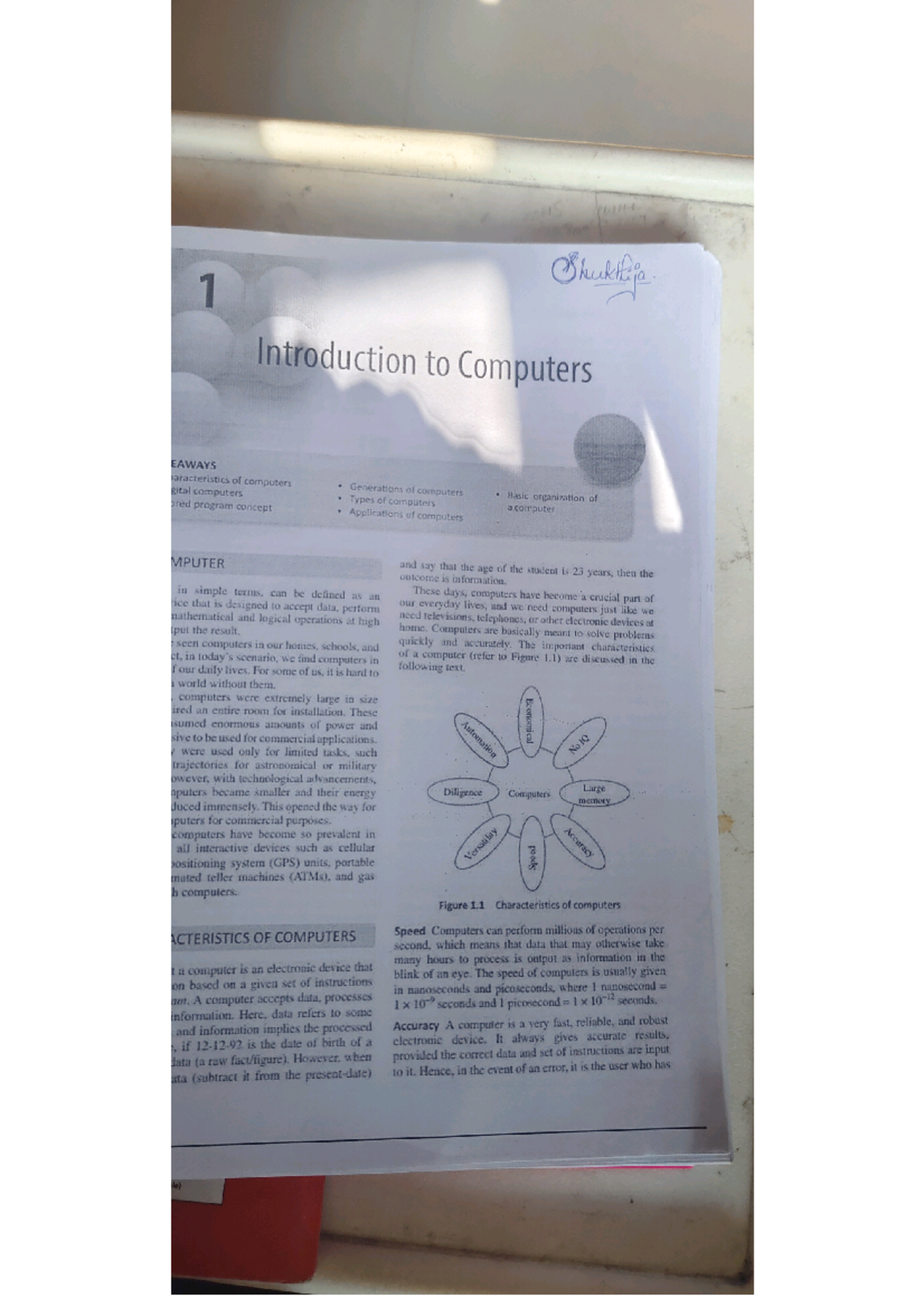 Introduction to Computers: Characteristics, Generations, and Applications - Studocu