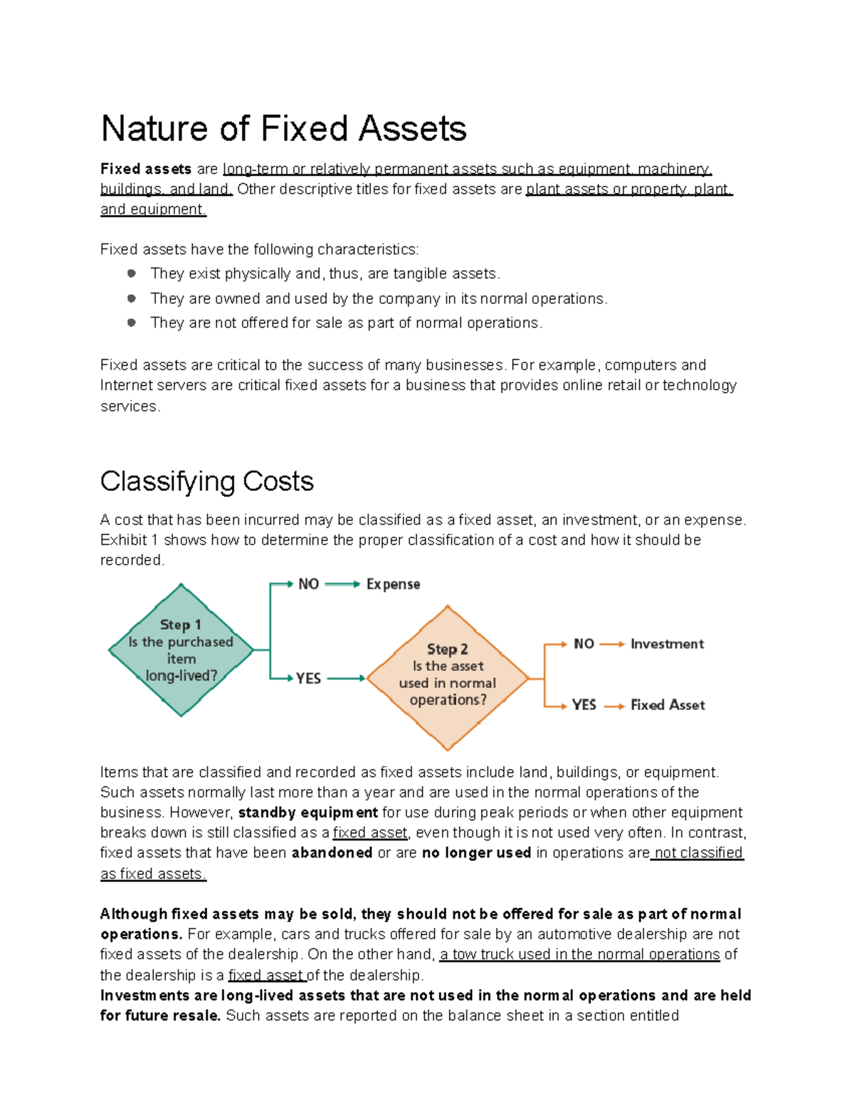 Accounting Chapter 9: Understanding Fixed Assets and Their Depreciation ...