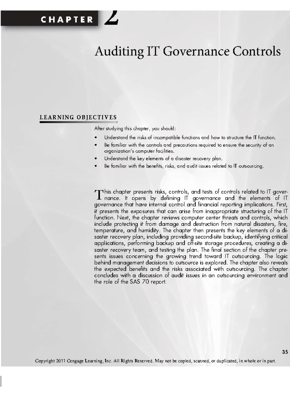 Chapter 2: Auditing IT Governance Controls - IT Auditing and Assurance ...