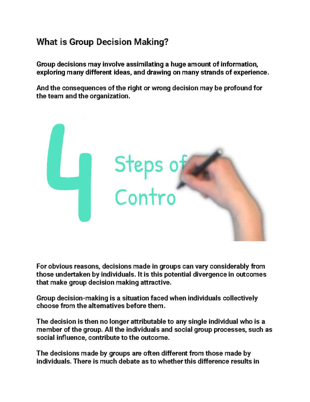 Group Decision Making Definition, Advantages, Disadvantages, Strengths ...