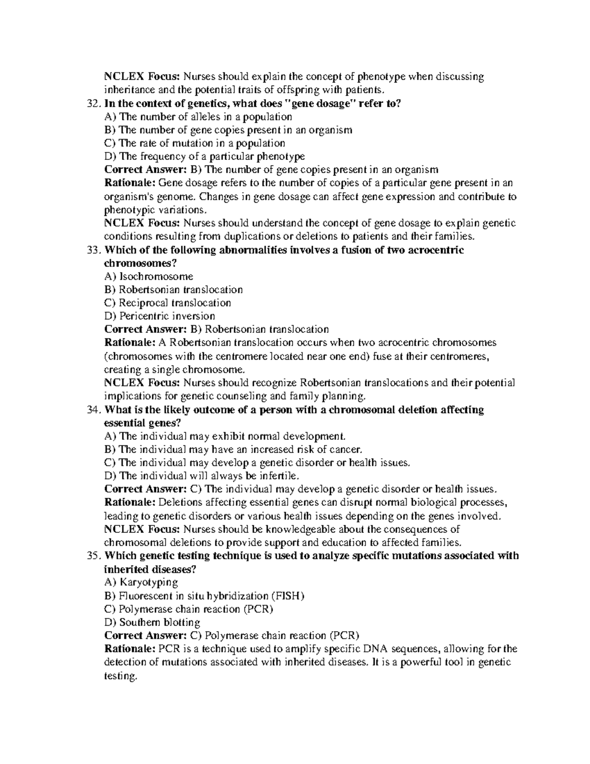 NCLEX Focus: Understanding Gene Dosage & Chromosomal Abnormalities ...