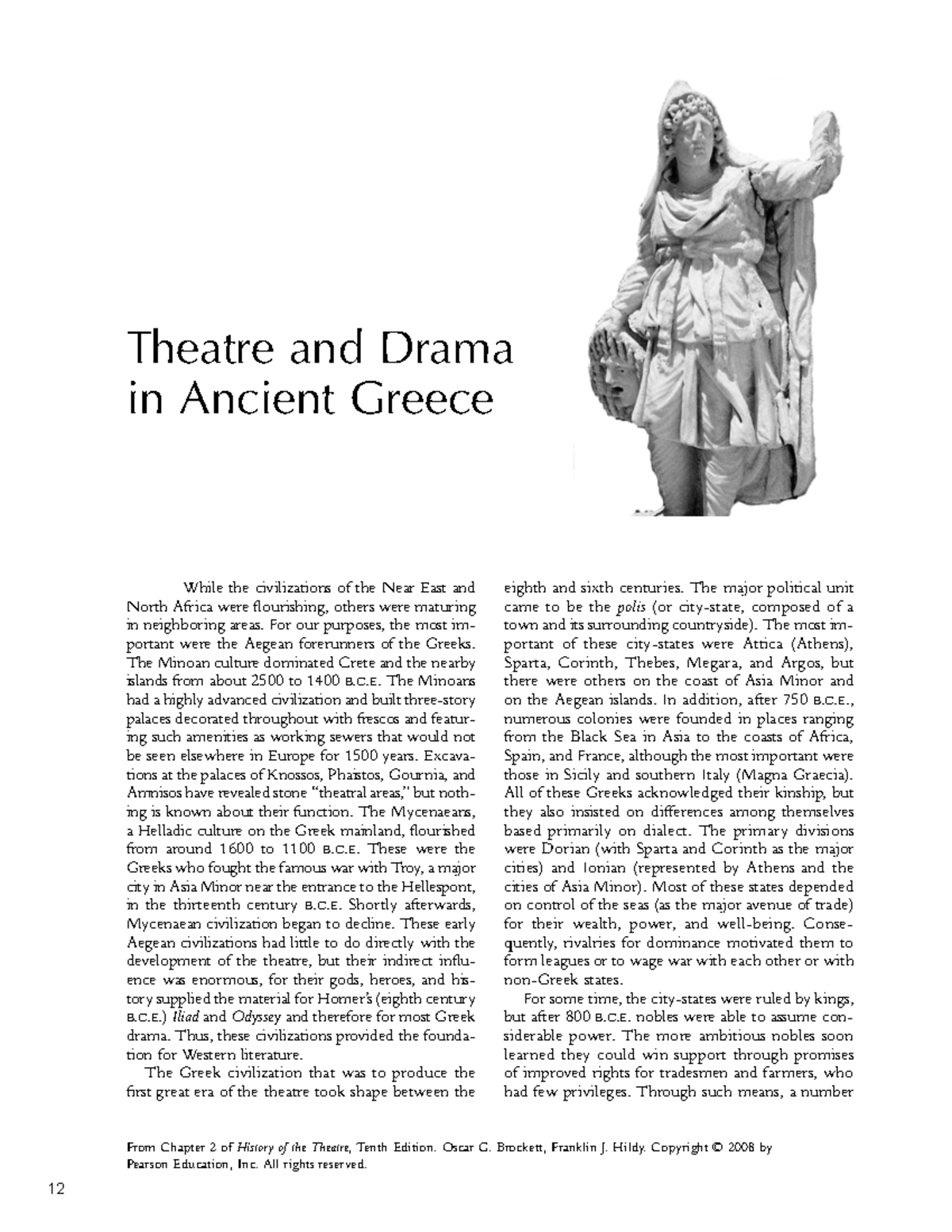 Theatre and Drama in Ancient Greece: A Historical Overview (THR 101 ...