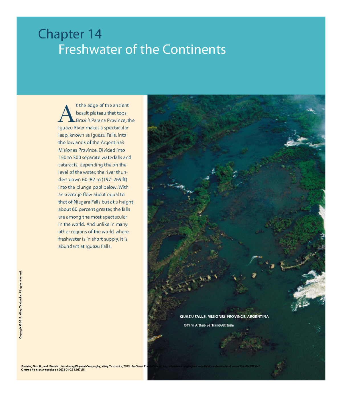 Introducing Physical Geography - (Chapter 14 Freshwater of the ...