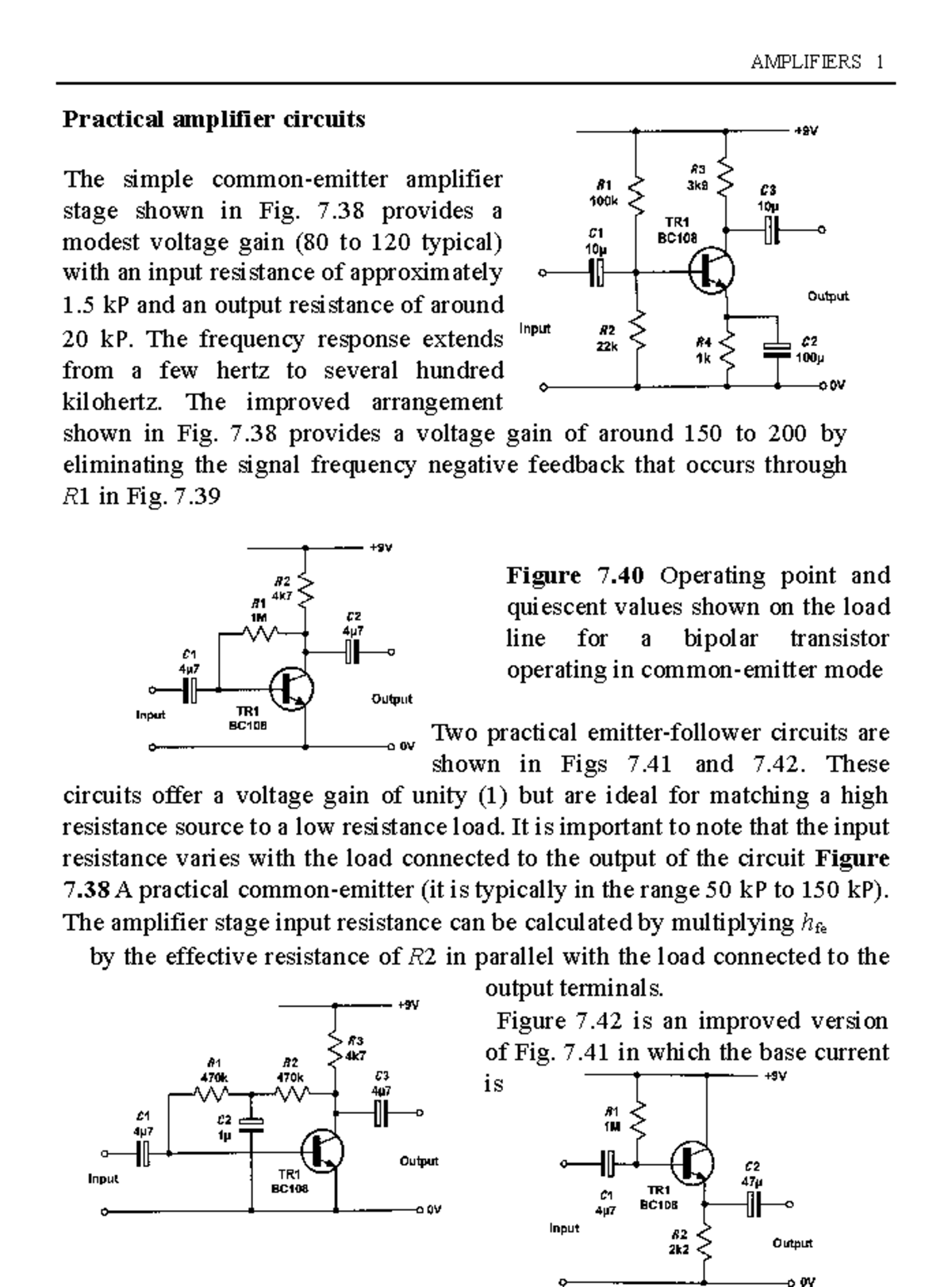 Practical Amplifier Circuits 7 Provides A Modest Voltage Gain 80 To