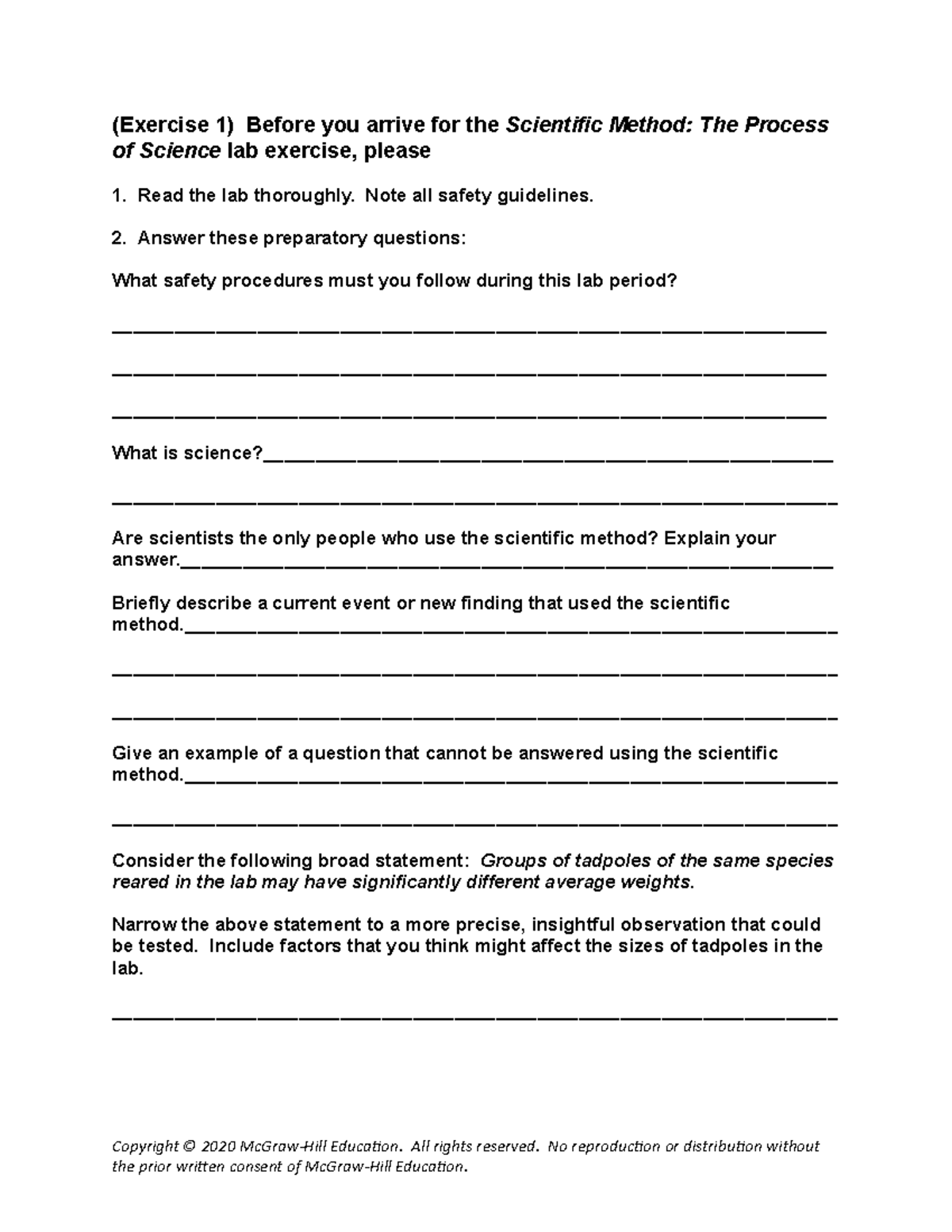 01 Scientific Method Lab Prep: Key Concepts and Questions - Studocu