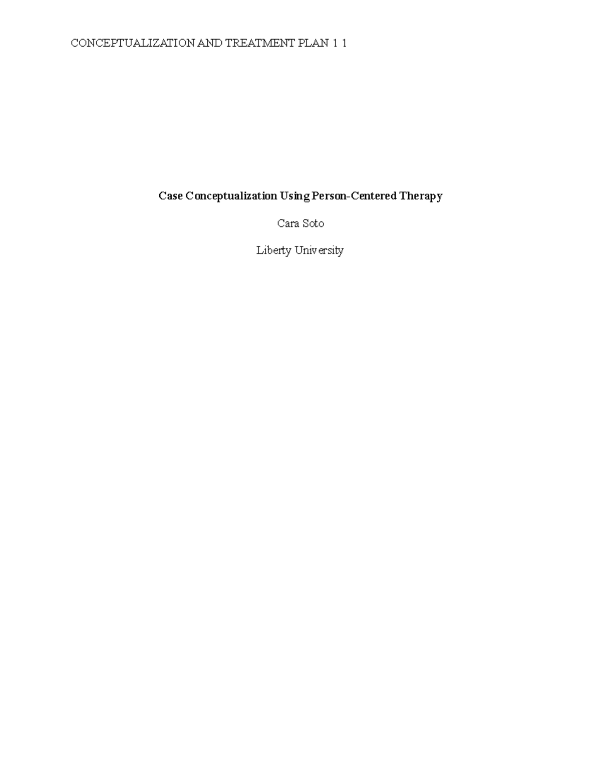 Person-Centered Therapy: Effective Case Conceptualization for PC 101 - Studocu