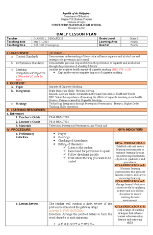 LP Verbs 2 - English 7- Verb (Lesson Plan) - SEMI- DETAILED ENGLISH ...