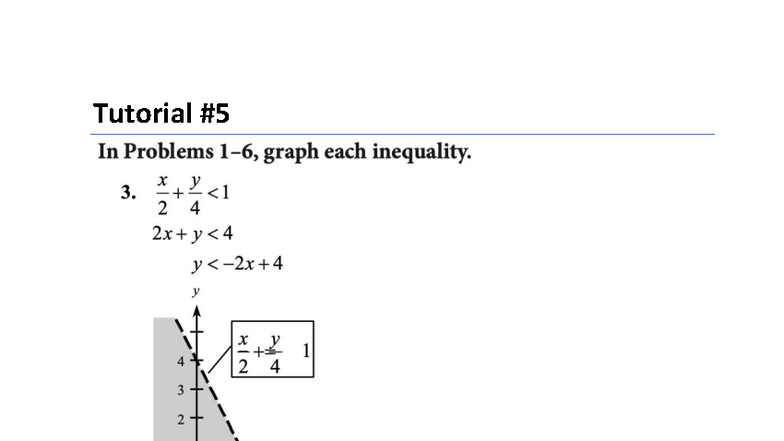 Tutorial #06: Linear Programming Inequalities and Solutions - Studocu