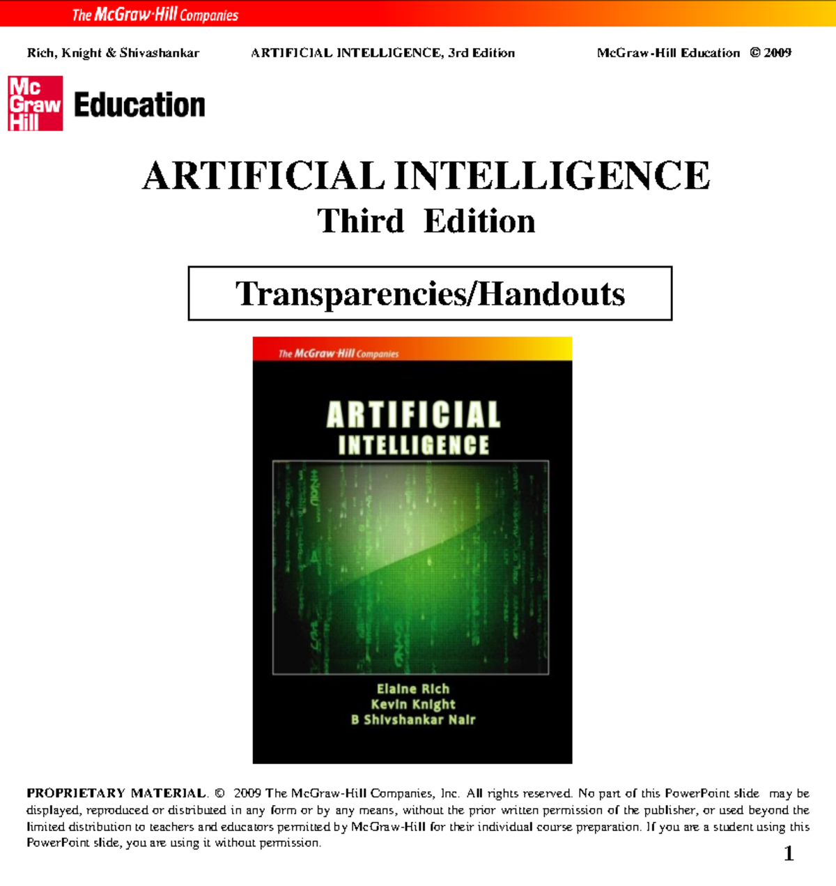 AI Chapter 01 Lecture Slides: Understanding Artificial Intelligence - Studocu