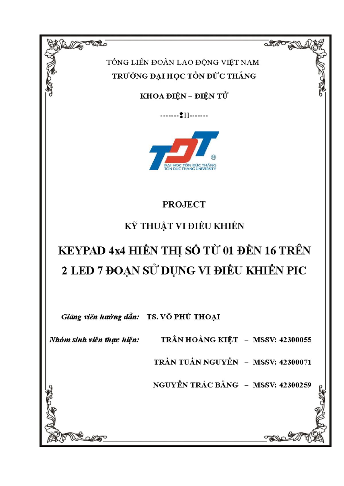 KTVĐK1 N06 Project: Keypad 4x4 Hiển Thị Số 01 Đến 16 Trên 2 LED 7 Đoạn ...