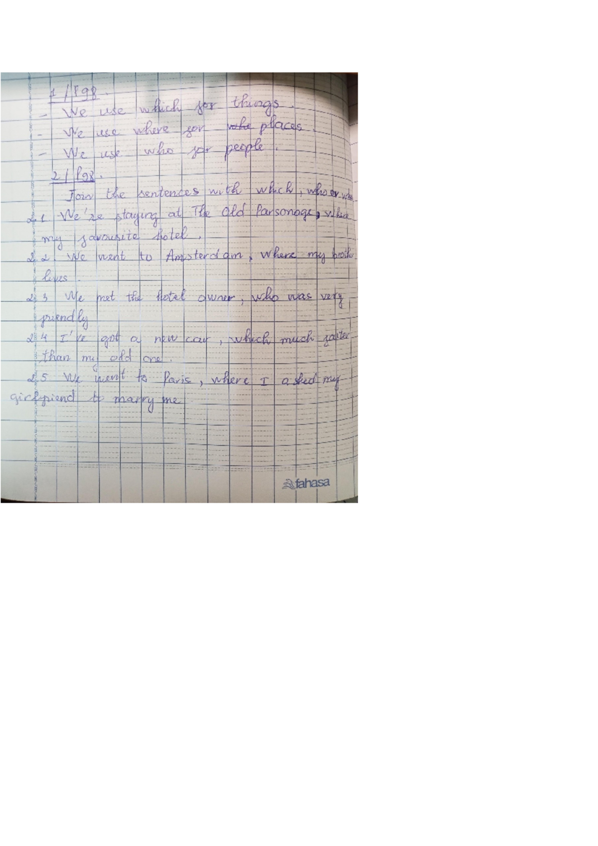 Grammar Notes: Using "Which," "Who," and "Where" in Sentences - Studocu