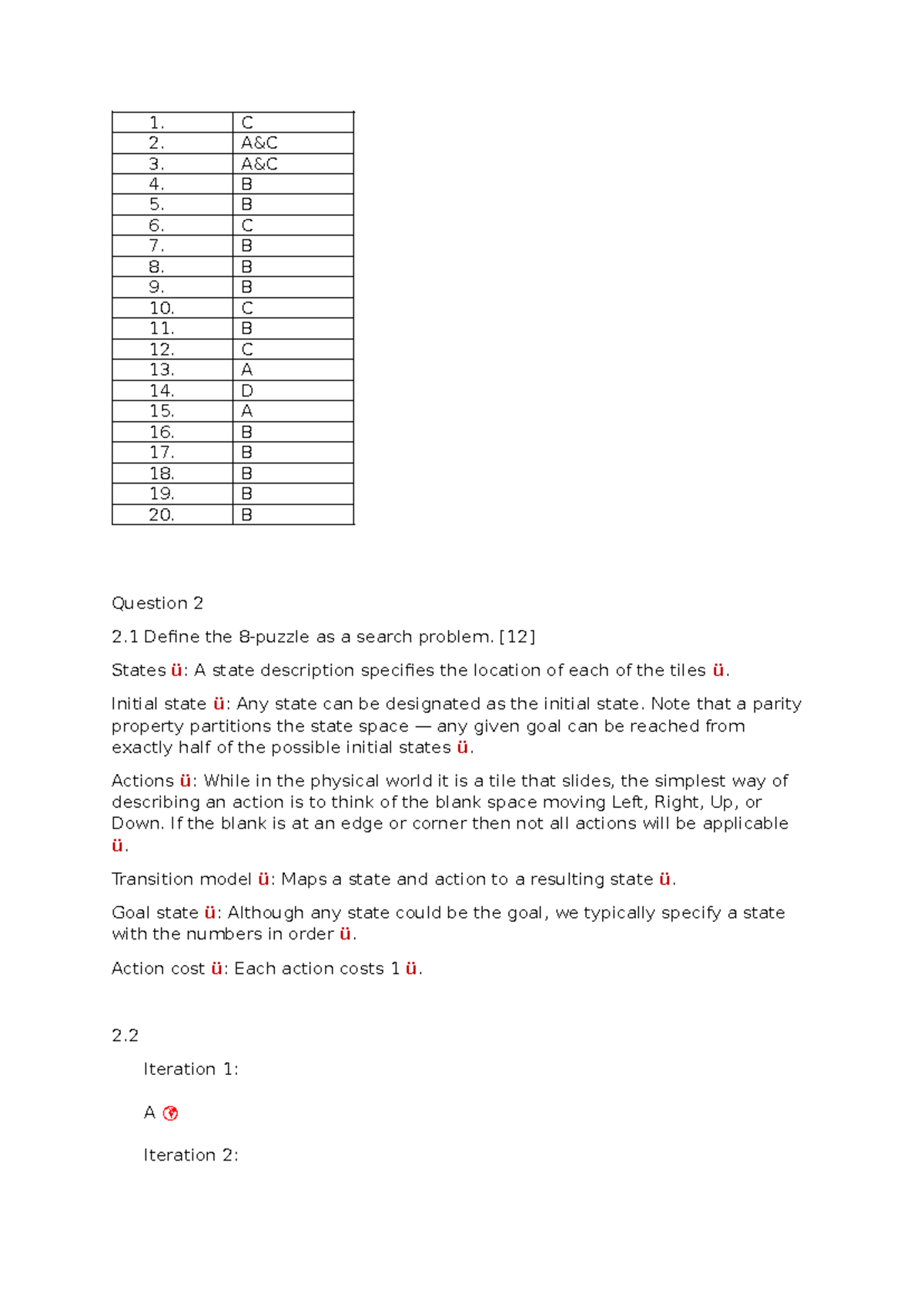 2024 CMPG 313 Test 1 - Makeup Memo and Search Problem Analysis - Studocu