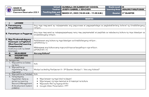 435946735 4As DLP Format - 4 A’s PROCEDURE: Instructional Planning (The ...