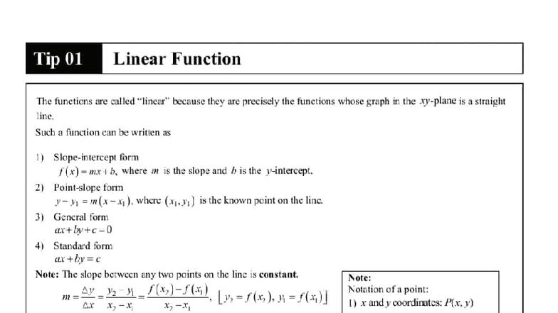 Dr. John Chung's SAT Math Tips: Linear Functions & More - Studocu