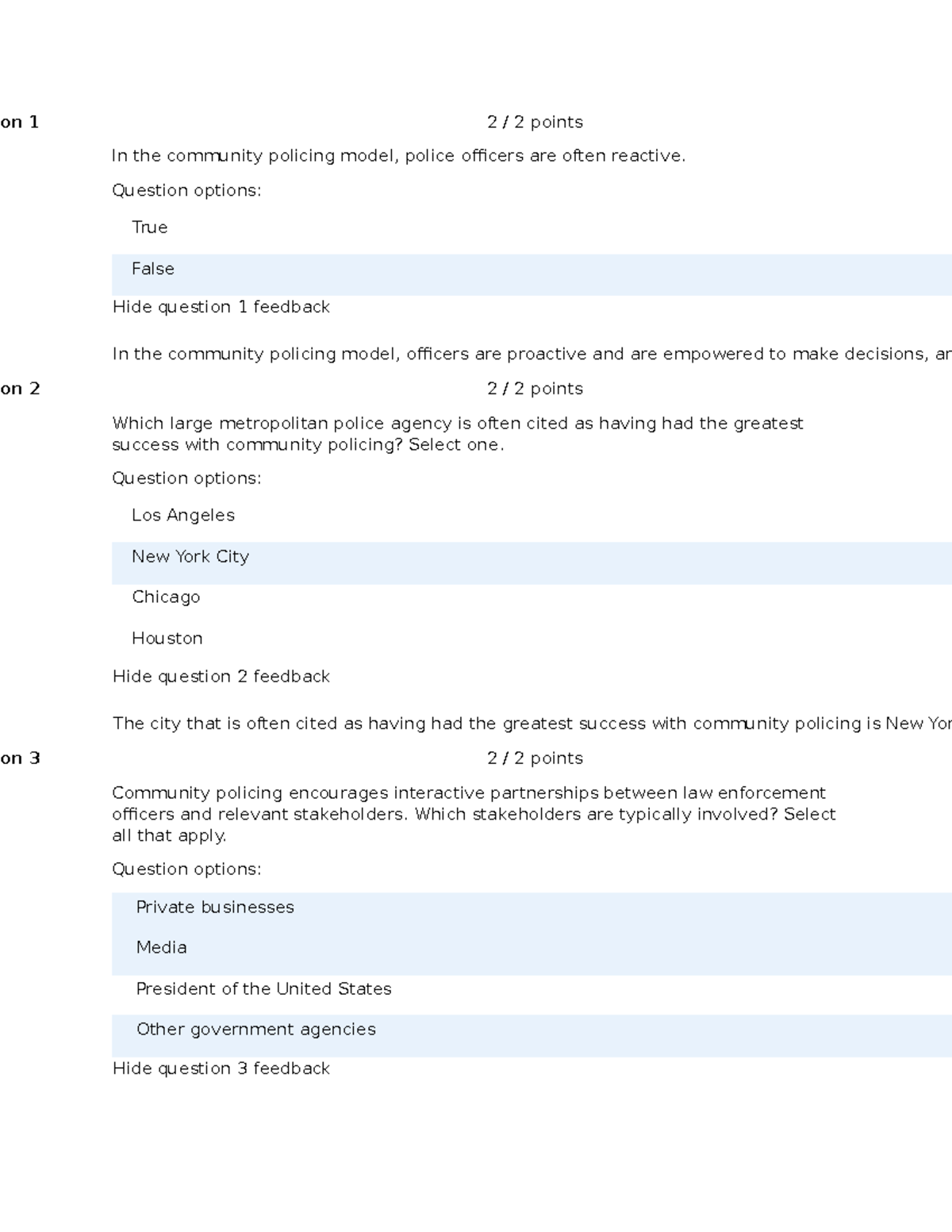 Quiz 6-3 CJ: Community Policing Insights and Key Concepts - Studocu