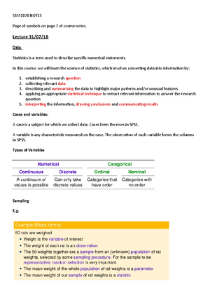 Comprehensive Guide to Statistical Inference & CLT Concepts (STAT 101) - Studocu