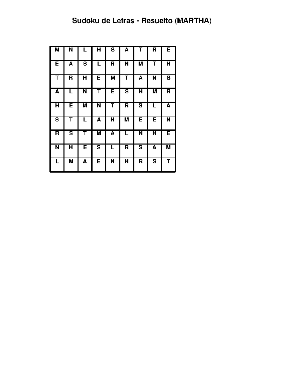 Sudoku Martha Resuelto - Matematica 1 - Sudoku de Letras - Resuelto ...