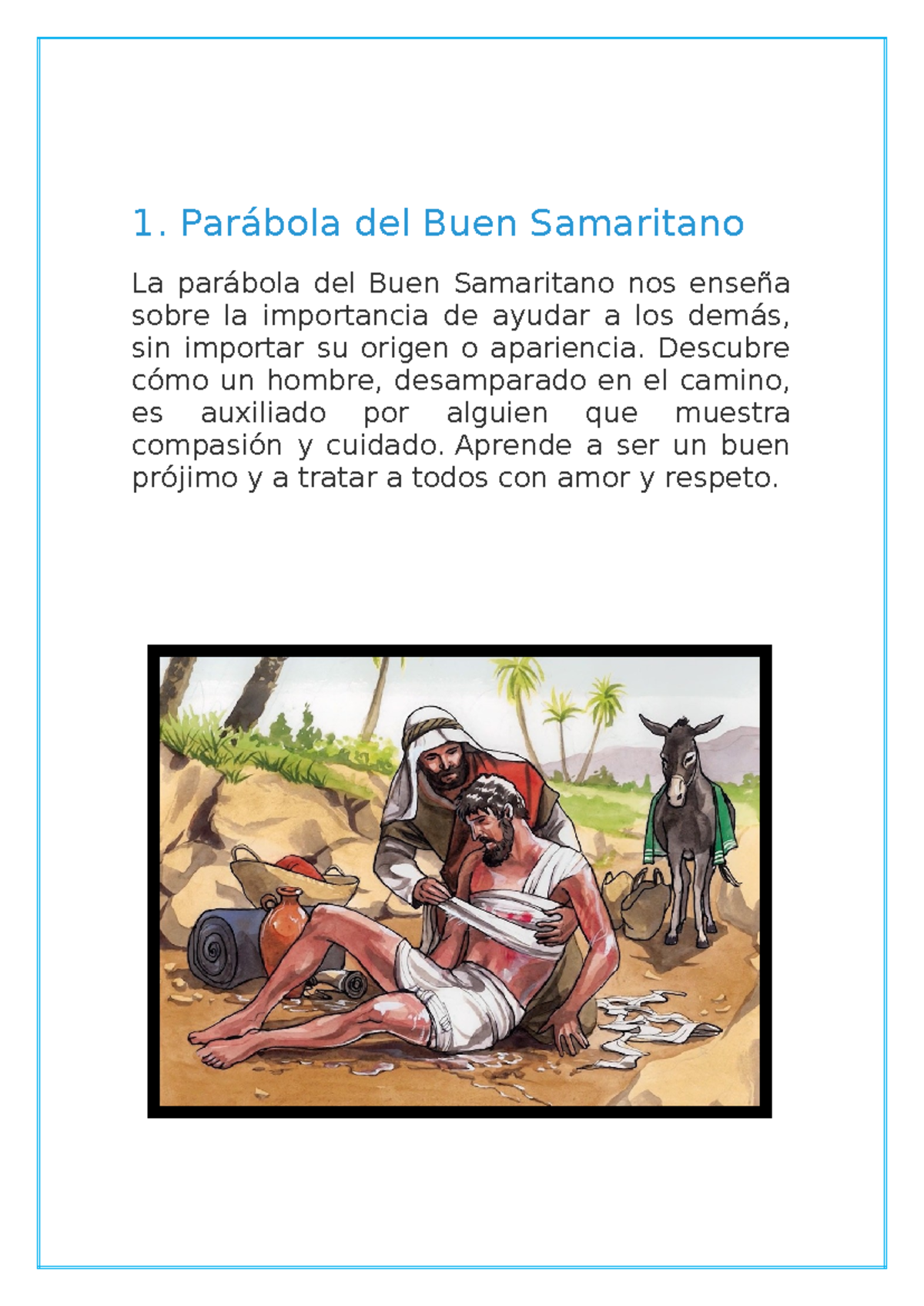 Parábolas de Jesús: Lecciones de Amor y Compasión en 10 Ejemplos - Studocu