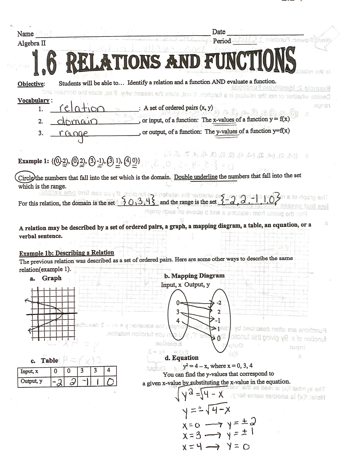 Relations & Functions: Key Notes for Mastery - Studocu