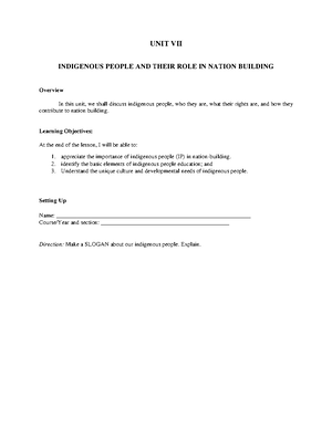 NSTP Module UNIT 6- Entrepreneurship AND Livelihood - UNIT VI ...