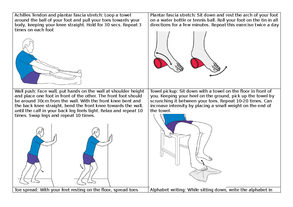 Exercises for Plantar Fasciitis Relief: Stretching Techniques - Studocu