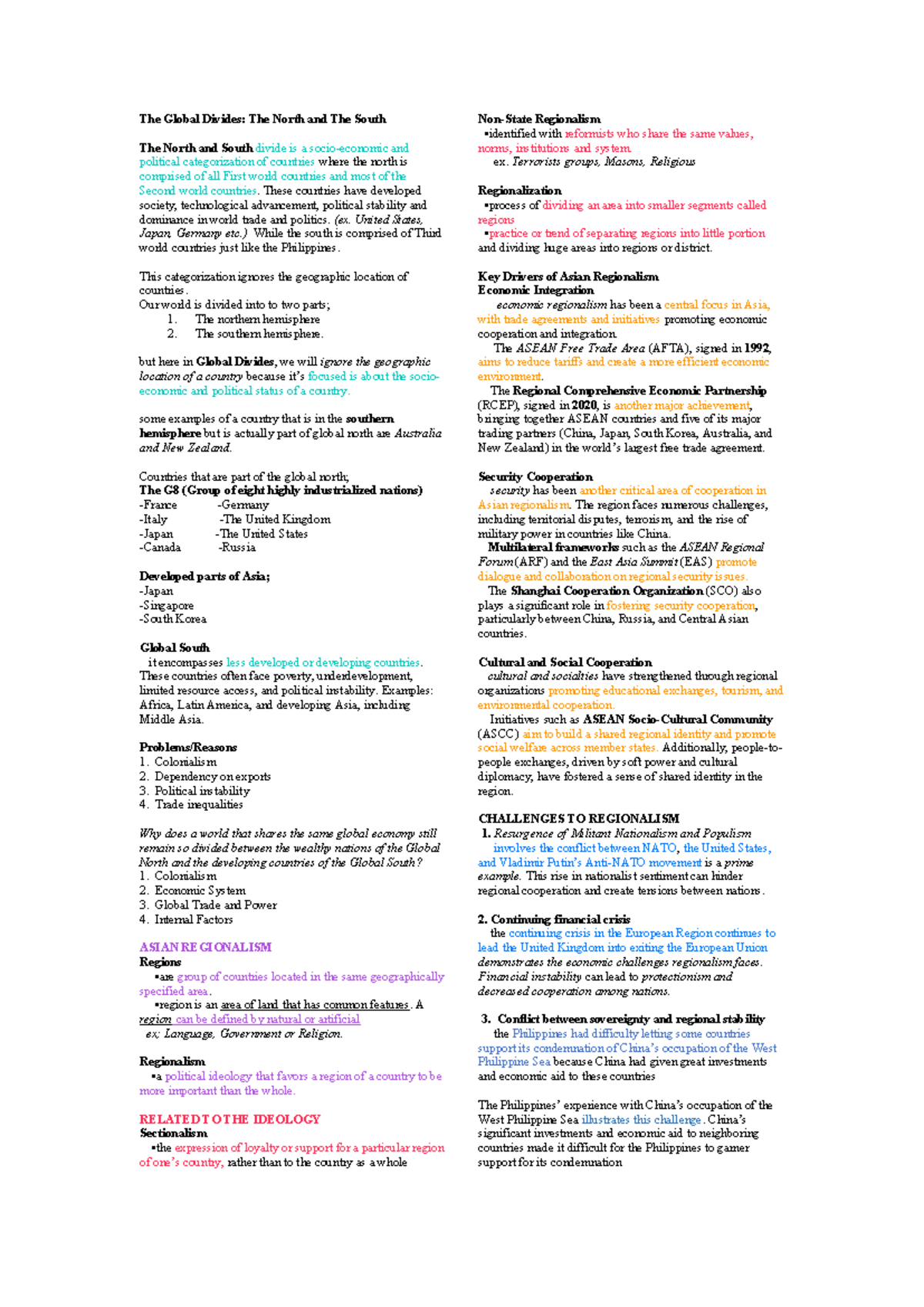 Econ-Capital 2: Understanding Global North-South Divides and Asian ...