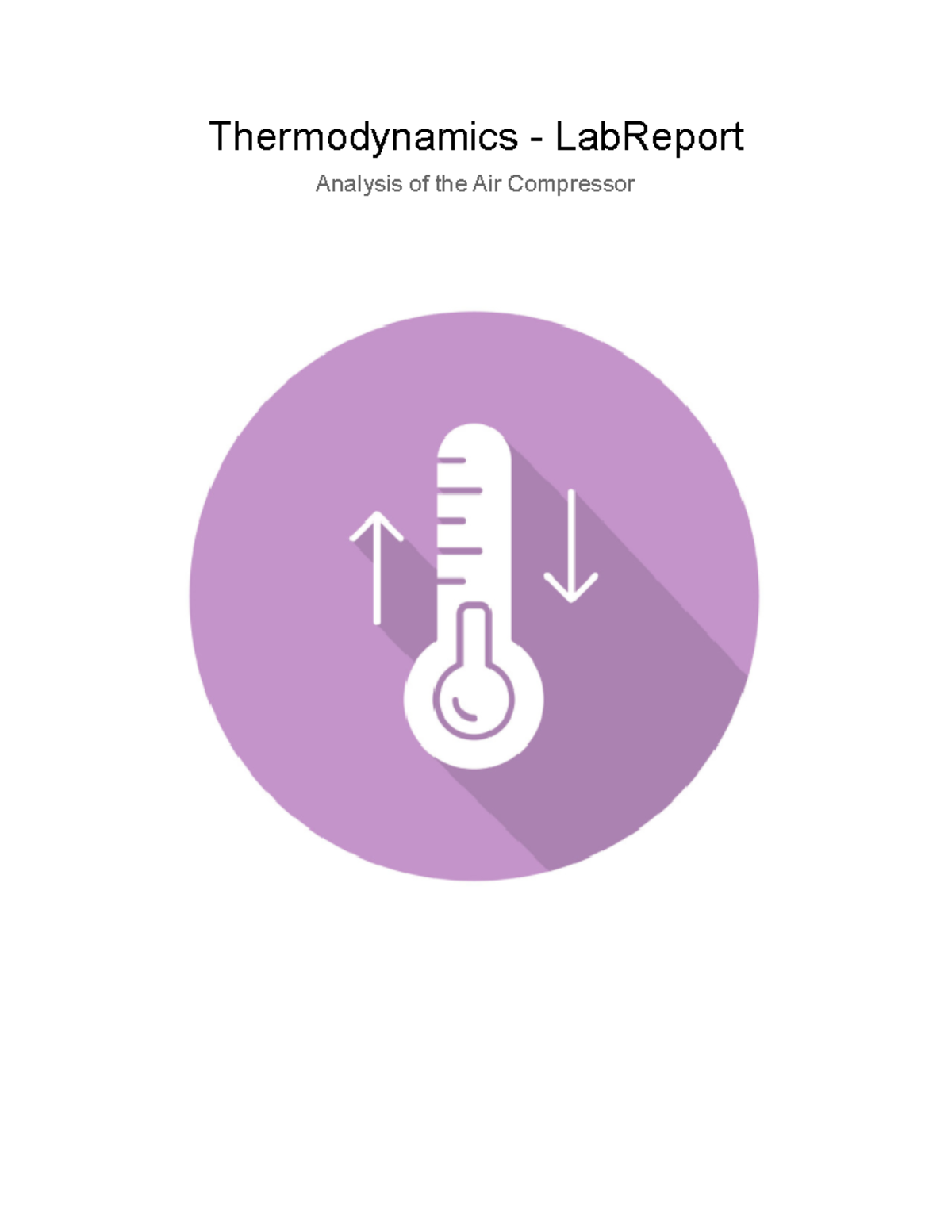 Thermodynamics Lab Report: Analysis of Air Compressor Systems - Studocu